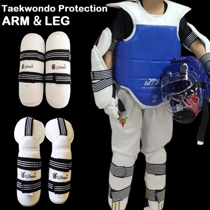 Martial Arts PU Taekwondo Protective Gear Ankle Protection Shin Guard ...