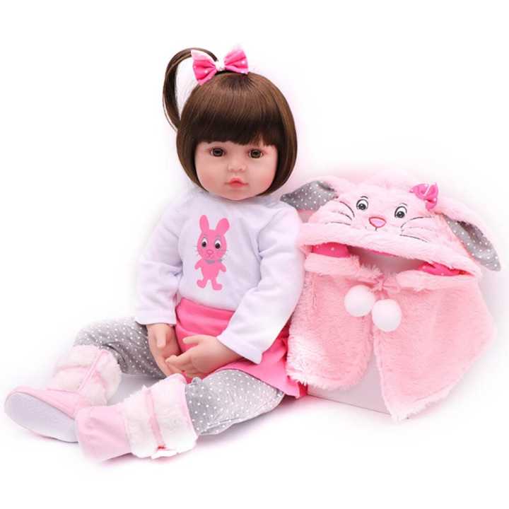 47CM Silicone Reborn Super Baby Lifelike oddler Baby Bonecas Kid Doll ...
