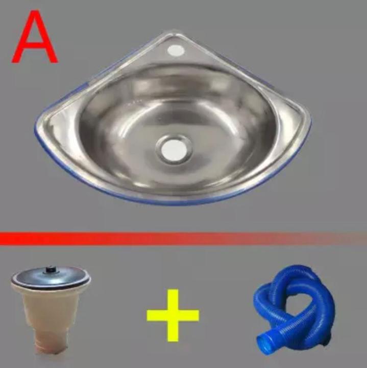 Stainless Steel Triangle Basin Corner Wall-mounted Kitchen Vegetable ...