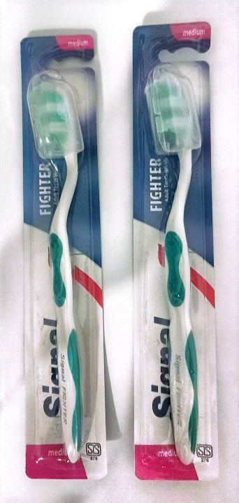 Signal Fighter Medium Two Toothbrush | Daraz.lk