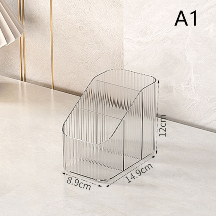 Desktop Five Grid Storage Box, Transparent Trapezoidal Acrylic Dressing ...