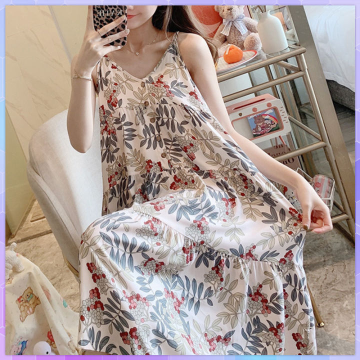 Night Dress Women Print Cartoon Sleepwear Lingerie Cute Nightdress ...