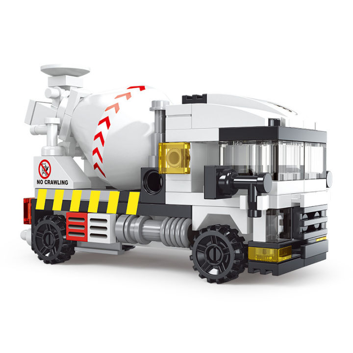 NEW Heavy Engineering Cement Mixer Fire Engine Mini Loader Truck Police ...