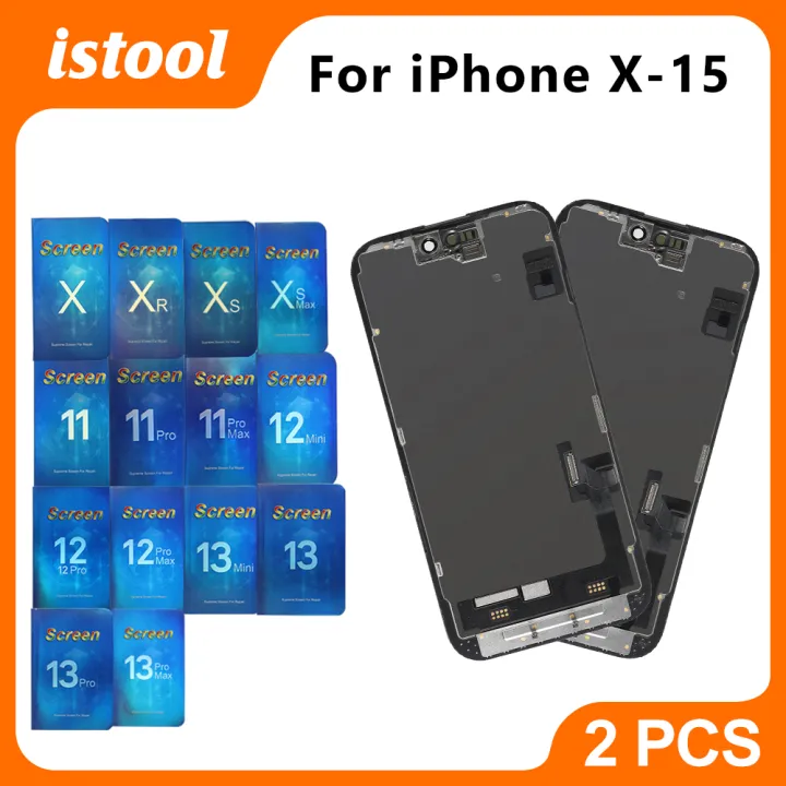 2PCS EBR Incell For iPhone X XR XS Max 11 12 LCD Display For iPhone 13 ...