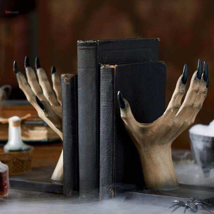 Witch Hand Bookends Witchy Hand Book Stand for Living Room Desktop Home ...