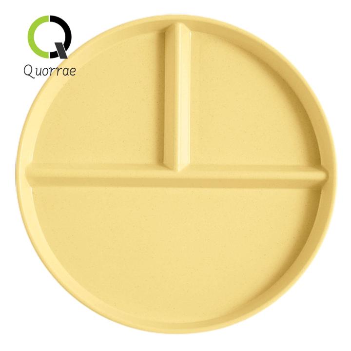 Quorrae High Temperature Resistant Plate Colorful Three Compartment ...
