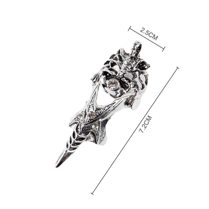 Men's Jewelry Long Finger Rings Punk Full Armor Knuckle Joint Claw ...