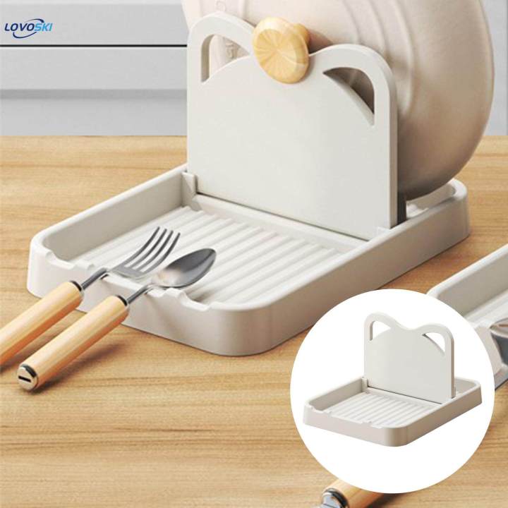 Kitchen Pot Lid Rack Spatula Storage Shelf for Kitchen Countertop ...