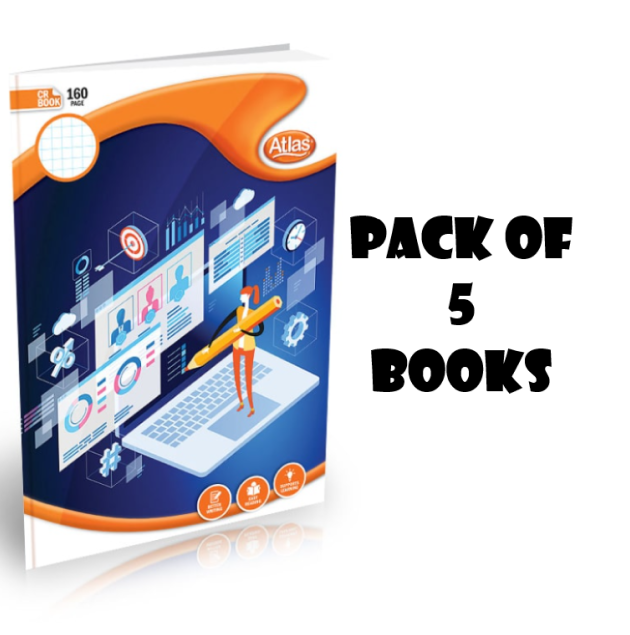Atlas Square Ruled CR Book 160 Pages Book Set - 5 Books | Daraz.lk
