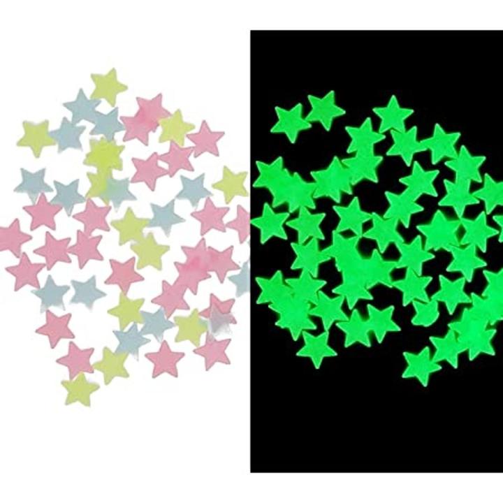 Kids Play Toy Wall Stickers Roof Stickers Radium Leaf Stars For Fashion ...