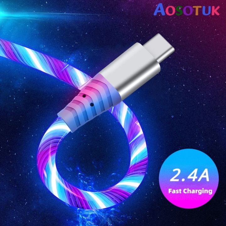 Flow Luminous USB Type C Cable Fast Charging Data Cord for Samsung ...