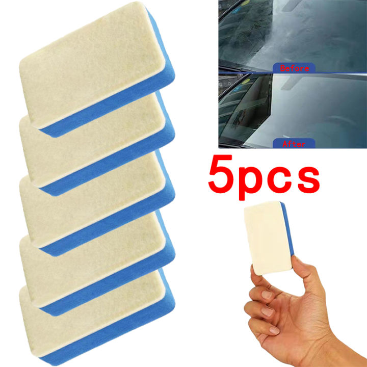 5pcs Car Magic Sponge Bar Pad Block Cleaning Eraser Wax Polish Pad Tool ...