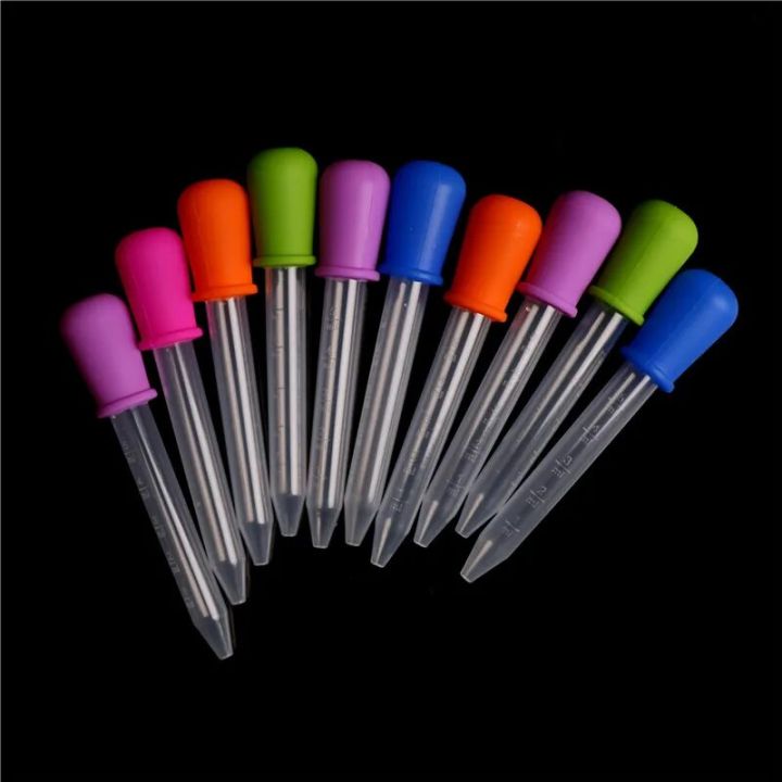 5ml Clear Silicone Pipette Liquid Food Dropper Plastic Baby Medicine ...