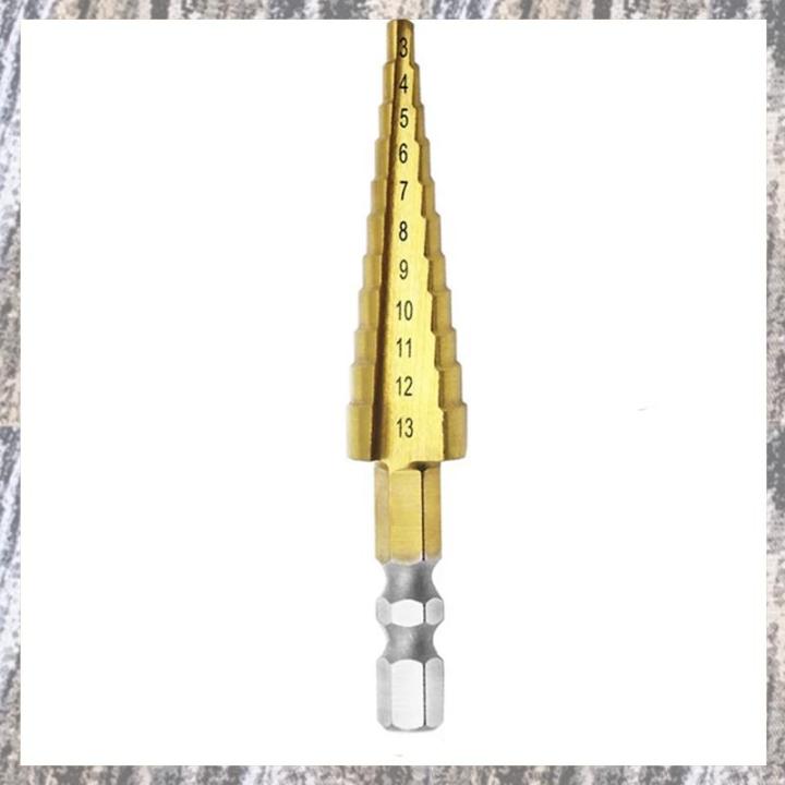 3-13mm HSS Straight Groove Step Drill Bit Wood Metal Hole Cutter Core ...