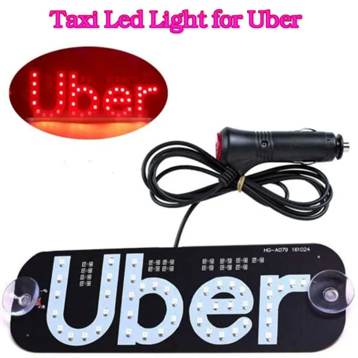 DC 12V Uber Led Light Car Windscreen Cab indicator Lamp Sign with 1.5m ...