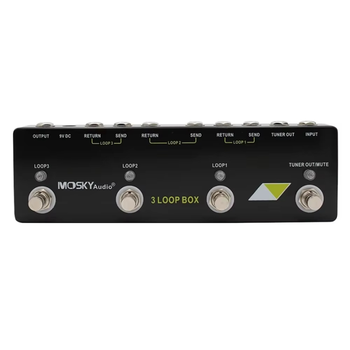 Audio 3 Loop Box Guitar Effect Pedal True Bypass withTuner Mute ...