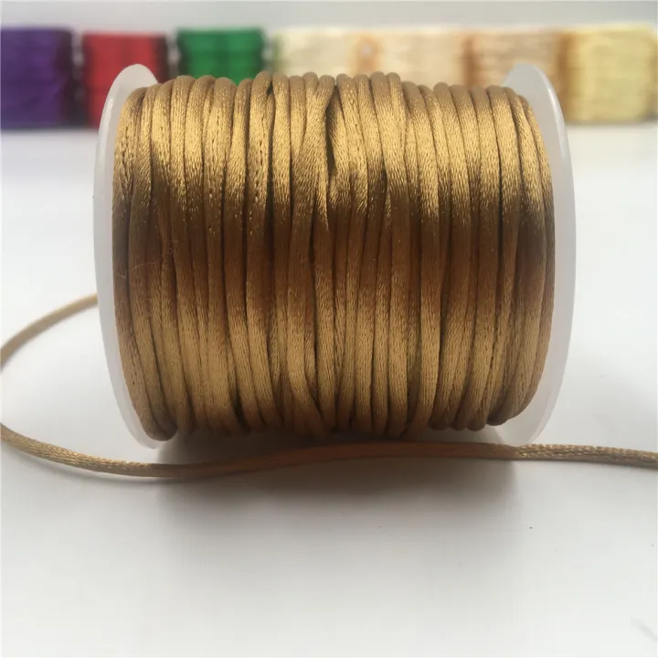 2mm Gold Rattail Satin Cord Thread Chinese Knot Macrame Bracelet ...