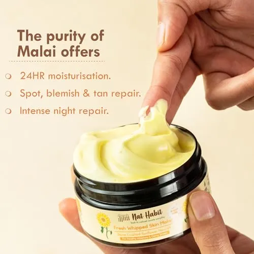 Nat Habit Crushed Sunflower Moisturiser Skin Malai, Body Cream, Body ...