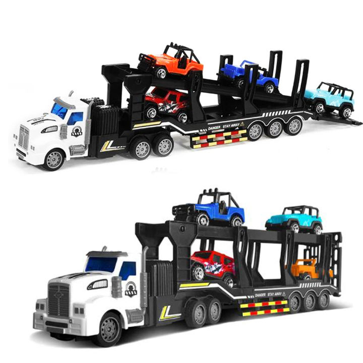 1/48 Remote Control Car Double-layer Transporter Truck with 4 Small ...