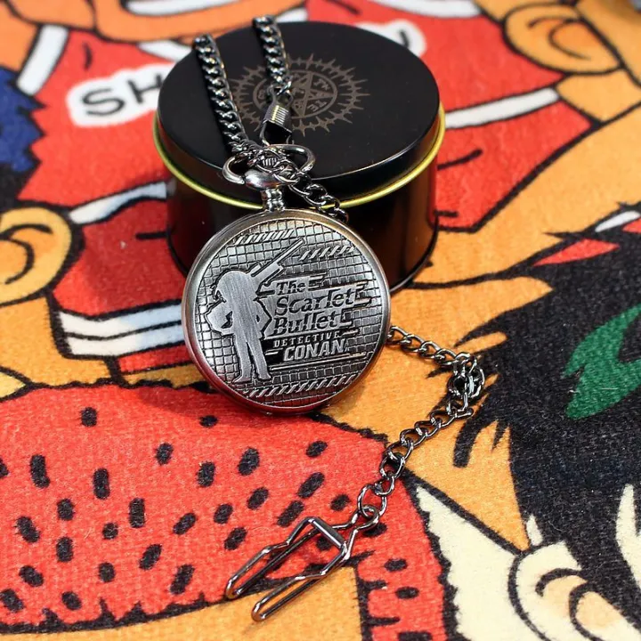 Detective Conan Pocket Watch Scarlet Bullet Edogawa Conan Wall Clock ...