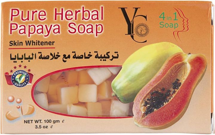 YC 4 in 1 Pure Herbal Papaya Soap, 100 g (FROM DUBAI) | Daraz.lk