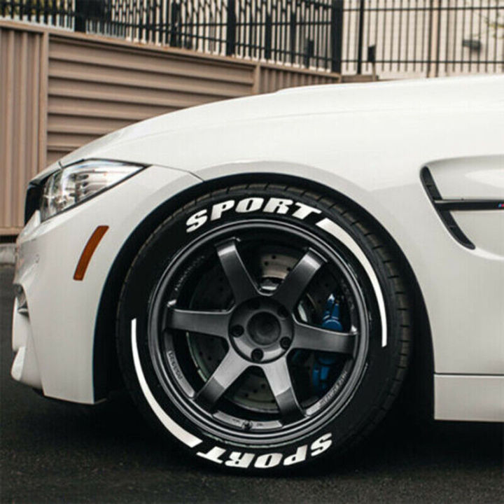 Car Sticker 8Sets SPORTS Tire Lettering Permanent Car Sticker 1.06" For ...