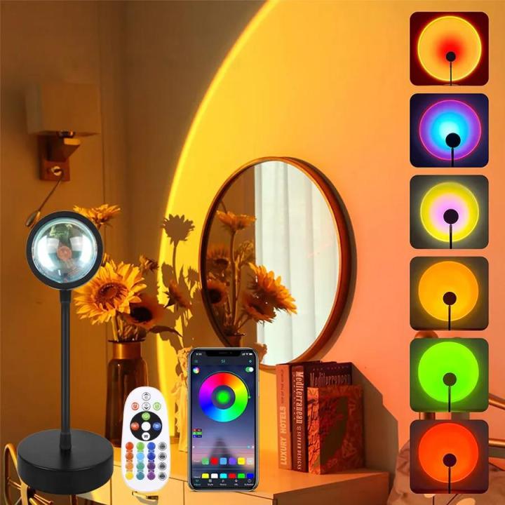 Tuya Smart Projector Night Lights Sunset RGB Atmosphere Night Lamp With ...