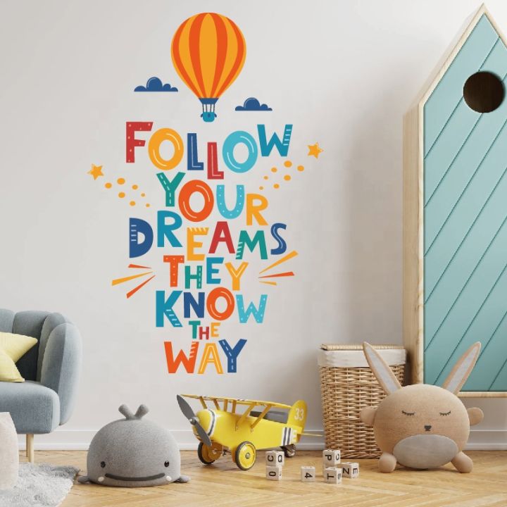 Bedroom Playroom Quotes Wall Sticker kid's room kindergarten decoration ...