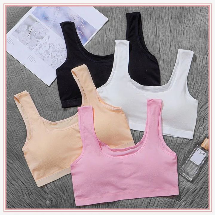 8-16Y Student Girl Development Period Bra Cotton with Chest Pad No ...