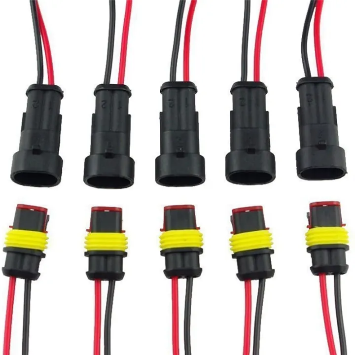 5 Pair AMP Electrical Connector Plug 2 Pin Electrical Connectors Car ...