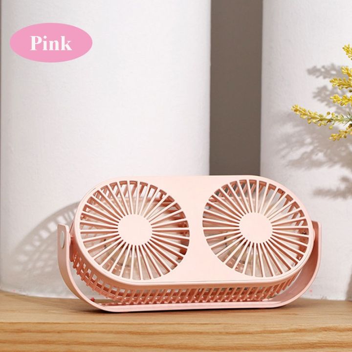 Small Bean Desktop Desktop Double Leaf Usb Mini Fan | Daraz.lk