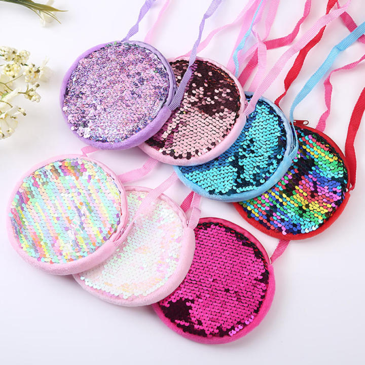 Sequins Toddler Messenger Bag Girls' Shoulder Bag Plush Purse for Ages ...