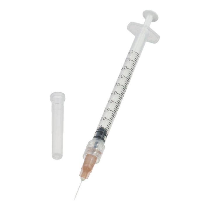 Scientific Labs 1ml/cc Manual Push Syringe Plastic With Cap Straight ...