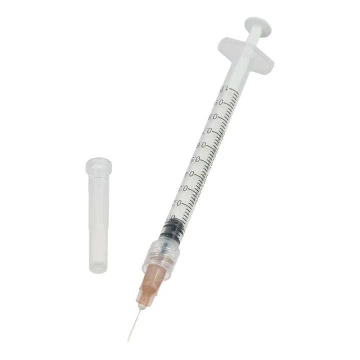 Scientific Labs 1ml/cc Manual Push Syringe Plastic With Cap Straight ...