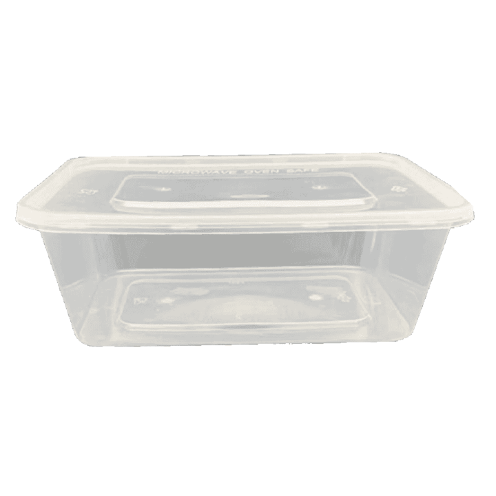10 Pcs White PP5 Plastic Food Container | Disposable 750ML Lunch Box ...
