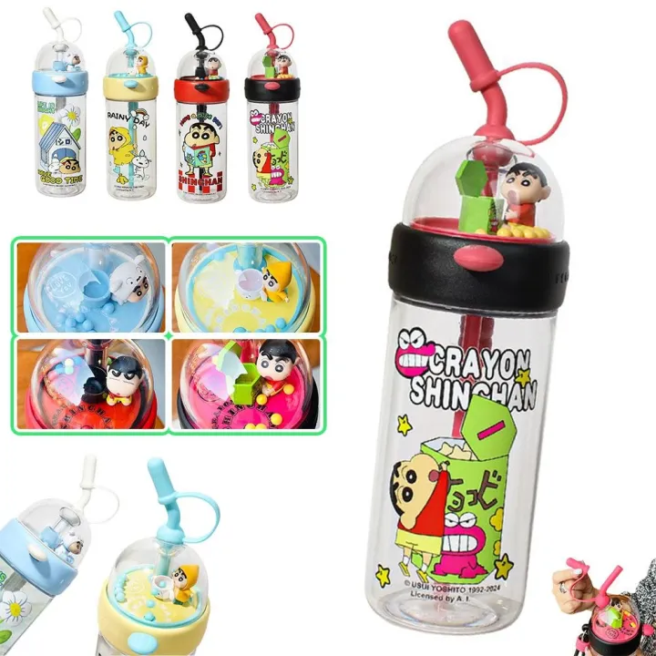 High Appearance 620ml Crayon Shin-chan Water Cup Transparent Cartoon ...