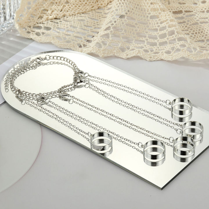 Bangle Finger Chain Polishing Men Ring Wrist Bracelet Set | Daraz.lk