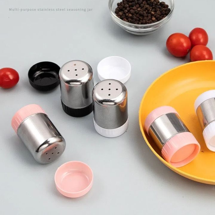 5-hole Salt Shaker Stainless Steel Kitchen Tool Small Pepper Bottle ...