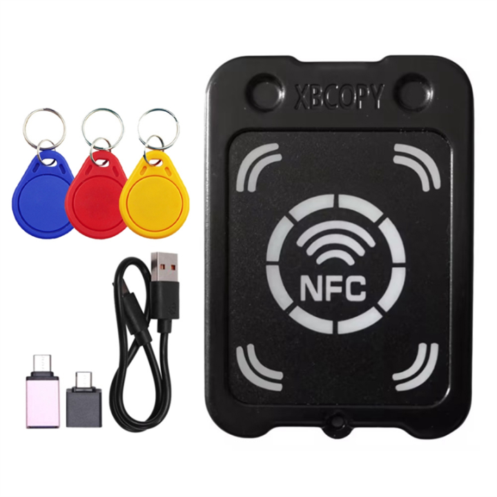RFID Smart Chip Card Reader Copier +3XCUID Keychain NFC Encryption Key ...