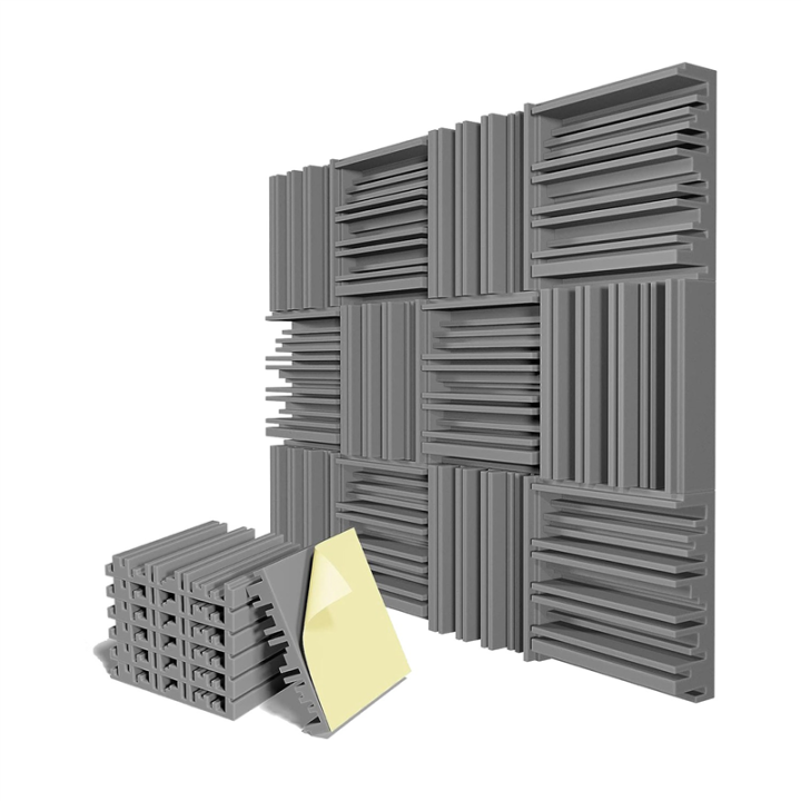 6 Pcs Self-Adhesive Acoustic Foam Panels,12 X 12 X 2 Inches Sound ...