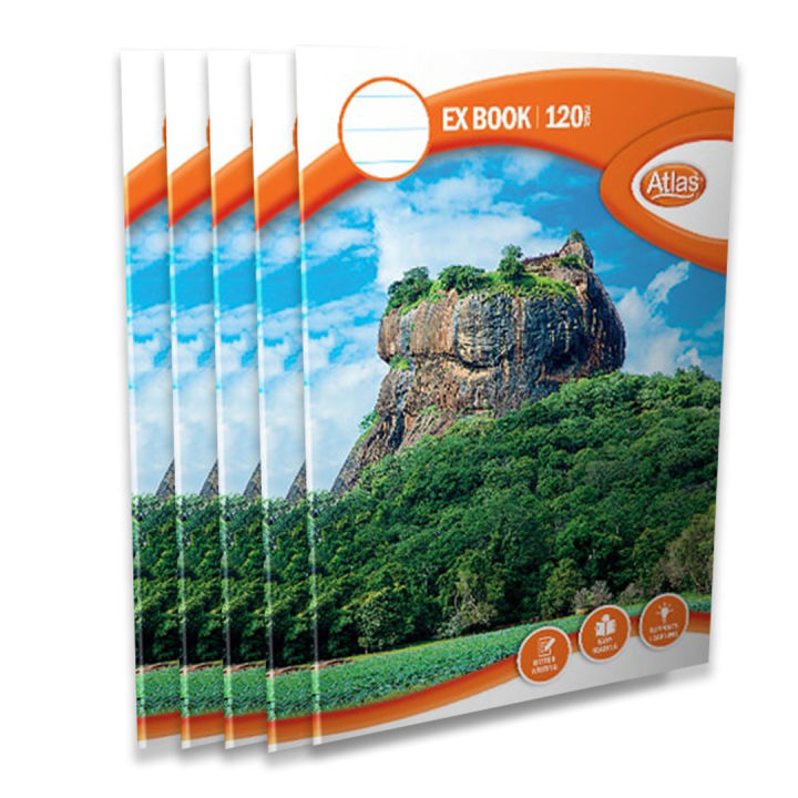 Atlas Single Ruled Exercise Book 120 Pages Book Set (5 Books) | Daraz.lk