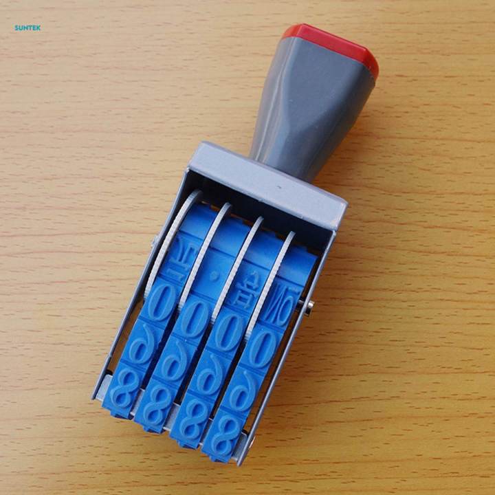 Numbering Stamp Number Seal Rolling Stamp Rubber 4 digits Business Stamp Symbol Commercial ...