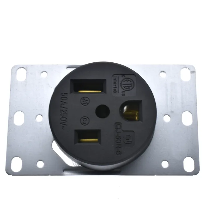 Black 50A 125V/250V NEMA 6-50R American 3pole industry socket generator ...