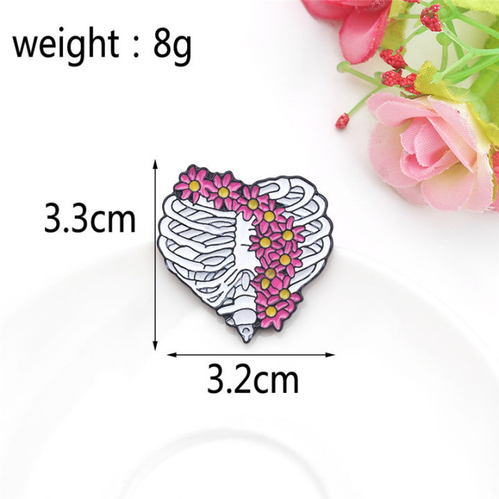 【EasyTradeCo】Human Brooch Skeleton Rib Neurological Brain Small Tissue ...