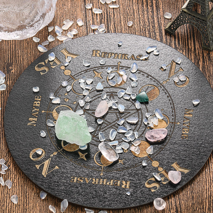 Wood Carving Moon Phase Pendulum Plate Energy Plate Home Decor ...