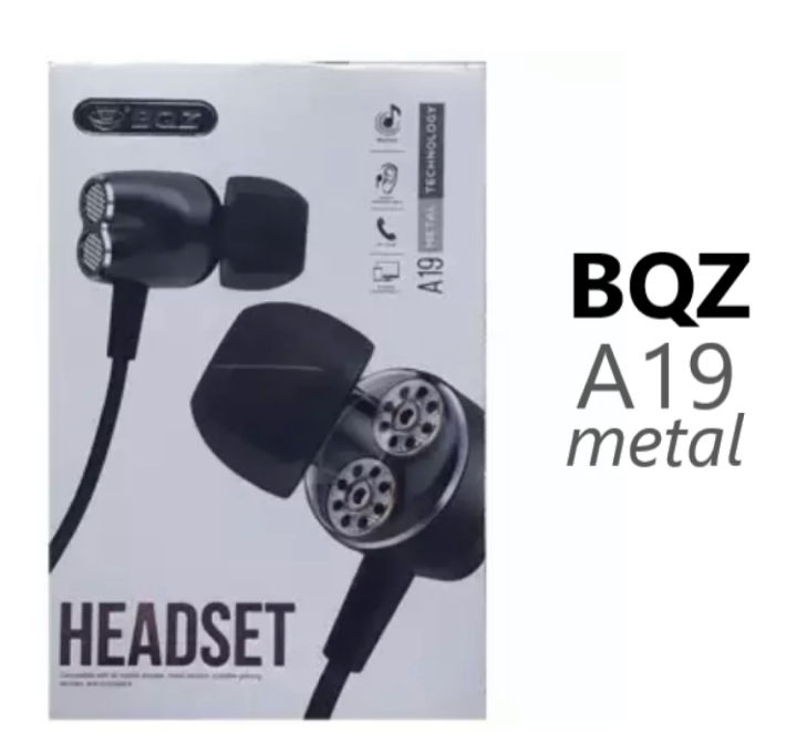 BQZ A19 Metal Edition Bass earphone headset with Mic | Daraz.lk
