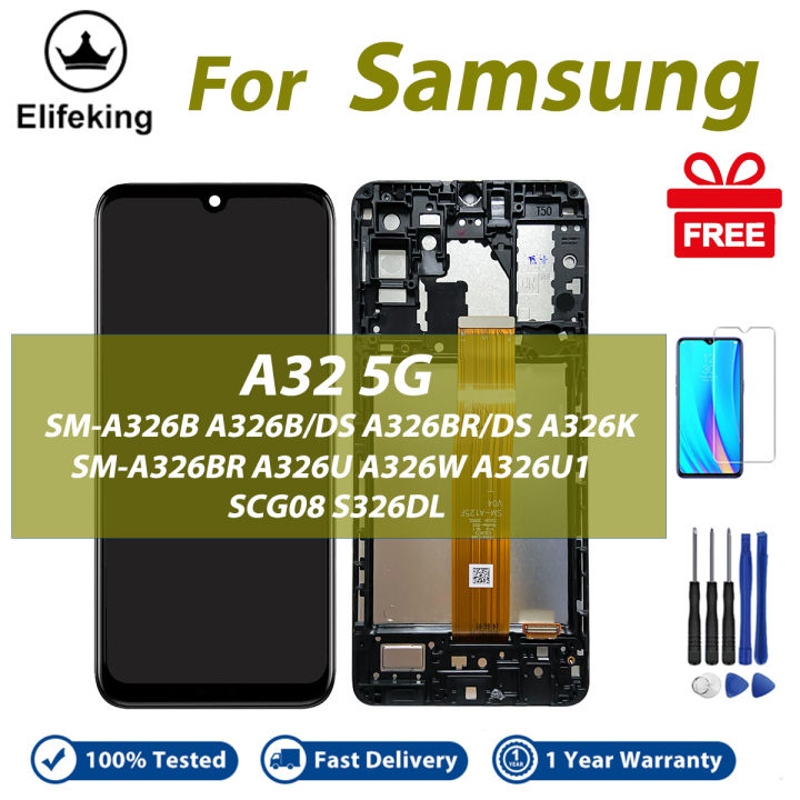 LCD With Frame For Samsung Galaxy A32 5G A326B A326U Display Touch Screen Digitizer Replacement ...