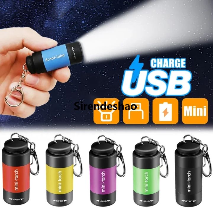 Sirendeshao Led Mini Torch Light Portable USB Rechargeable Pocket ...