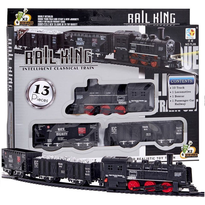 Rail King Intelligent Classical Train Set with Tracks (13 Pieces ...