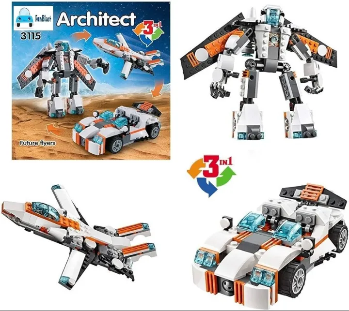Future Flyers Architect Brickset/Blocks/Lego Set/ 3 Model/ 237+ Pcs ...